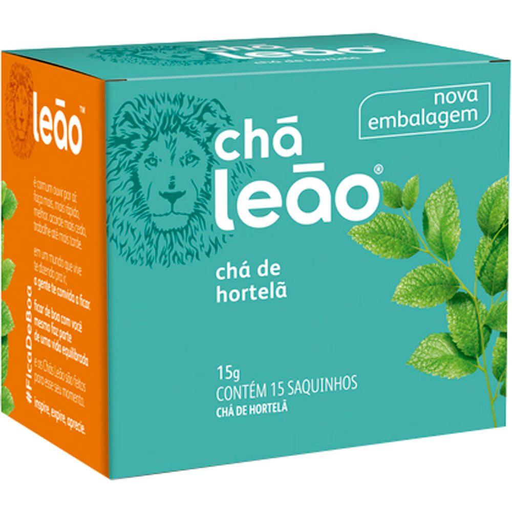 CHÁ DE HORTELÃ CHÁ LEÃO 10G 10 UNIDADES - redemix