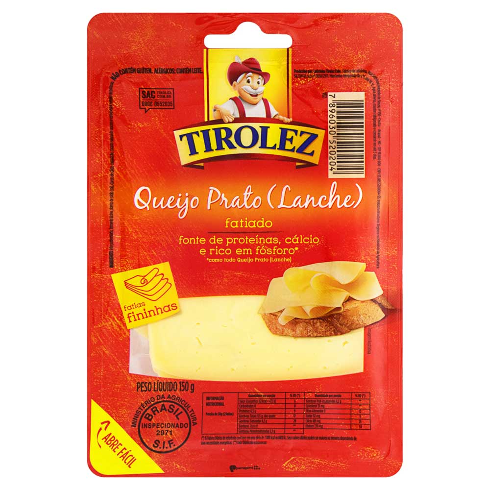QUEIJO TIROLEZ PRATO 150G - redemix