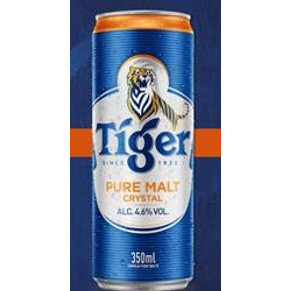 CERVEJA TIGER SLEEK PURO MALTE LATA 350ML - redemix