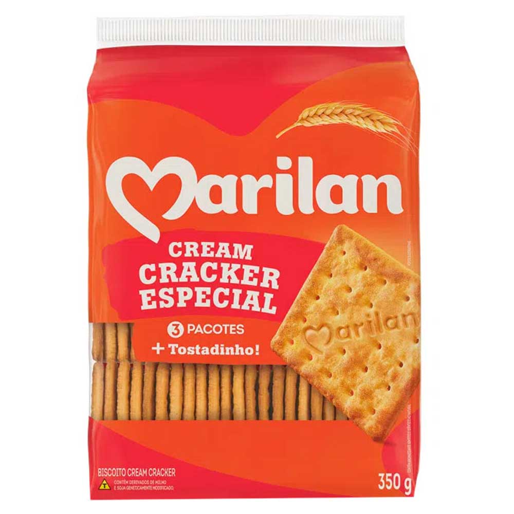 BISCOITO CREAM CRACKER MARILAN 350G - redemix