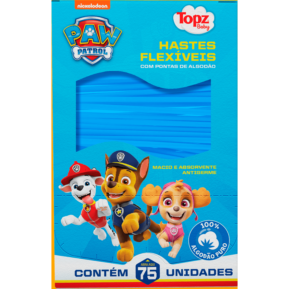 HASTES TOPZ BABY FLEXIVEL PATRULHA CANINA 75UN - redemix