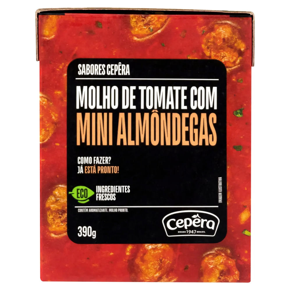 MOLHO TOMATE CEPERA MINI ALMONDEGA 390G - redemix