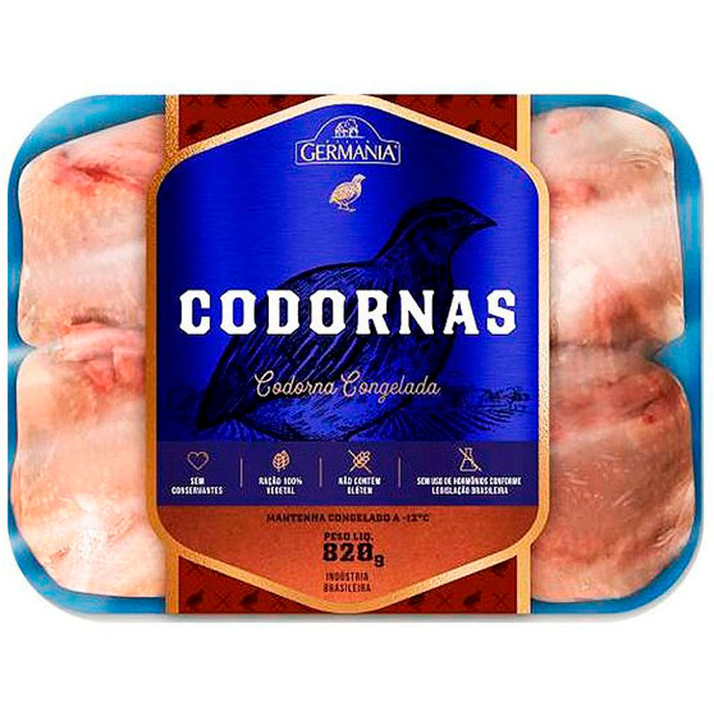 CODORNA VILA GERMANIA CONGELADA 820G - redemix