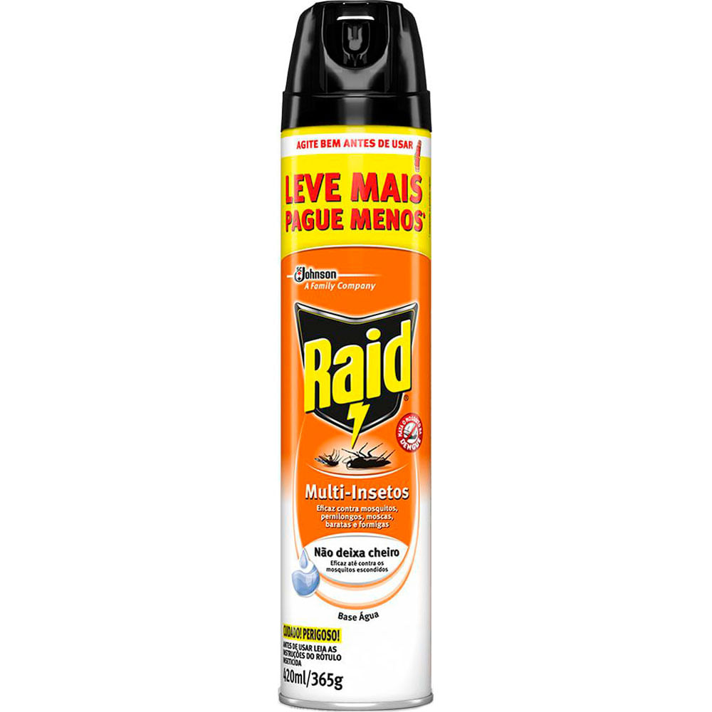 INSETICIDA AEROSOL RAID MULTI-INSETOS 420ML - redemix