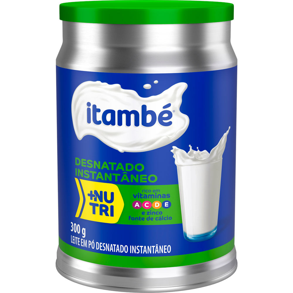 LEITE PO DESNATADO ITAMBE LATA 300G - redemix