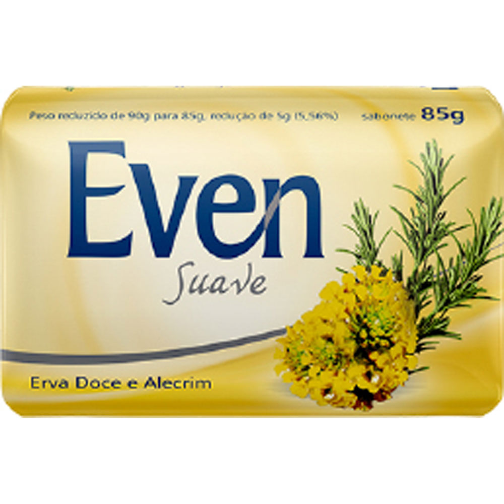 SABONETE EVEN SUAVE ERVA DOCE E ALECRIM 85G - redemix