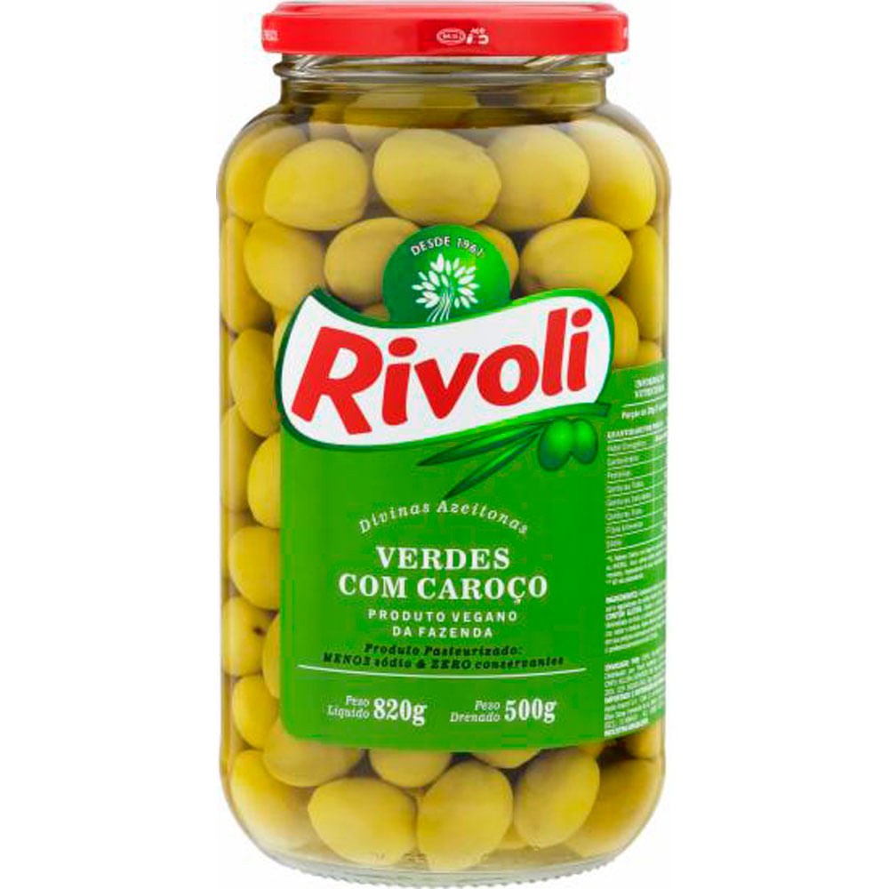 AZEITONA VERDE ARG RIVOLI ARAUC 500G - redemix