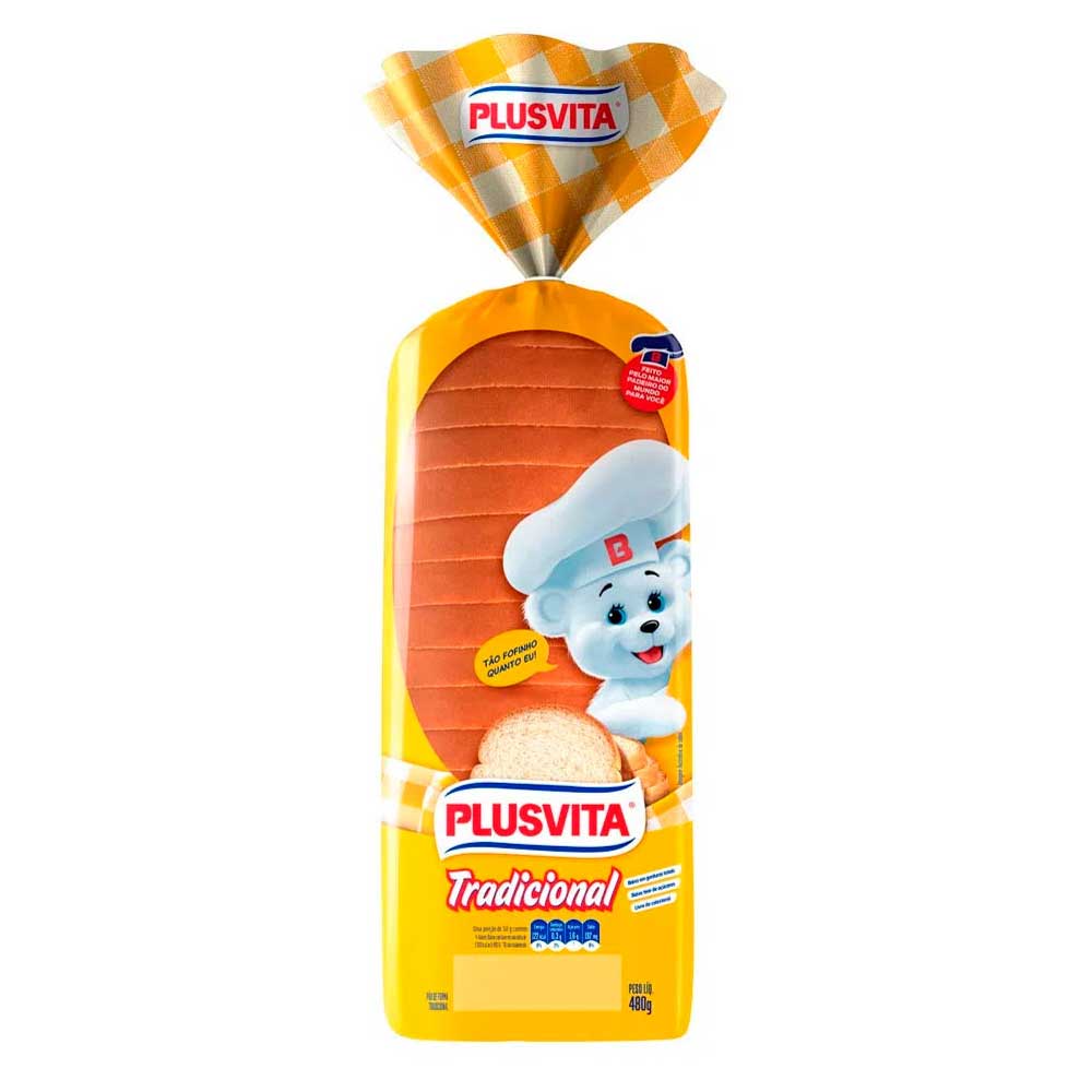 PÃO FORMA PLUSVITA 480G - redemix
