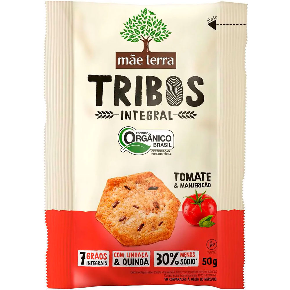 SNACKS TRIBOS ORGANICOS MAE TERRA TOMATE 50G - redemix