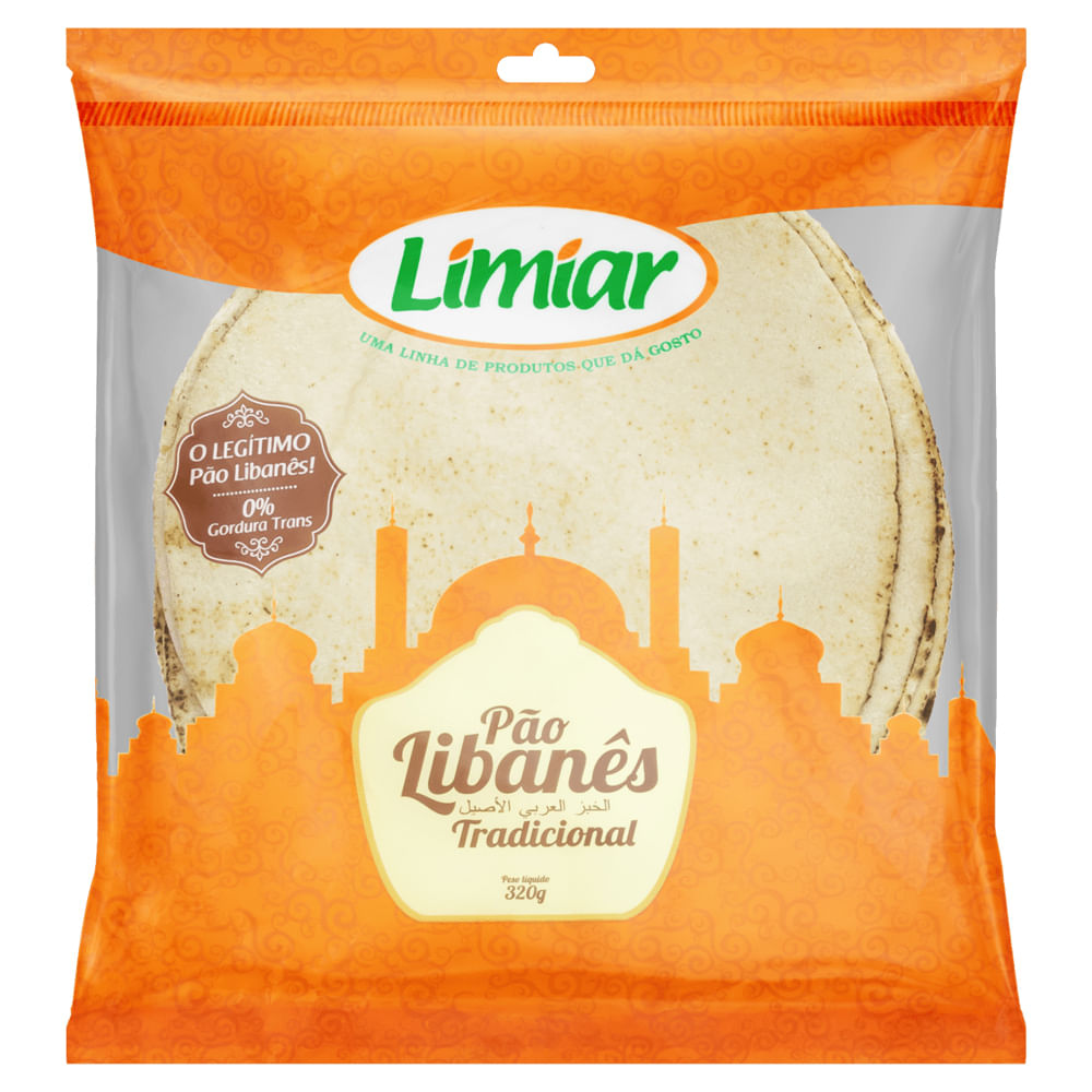 PÃO LIBANES TRADICIONAL LIMIAR 320G - redemix