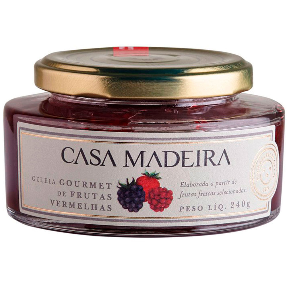 GELEIA CASA MADEIRA FRUTAS VERMELHAS 240G - redemix
