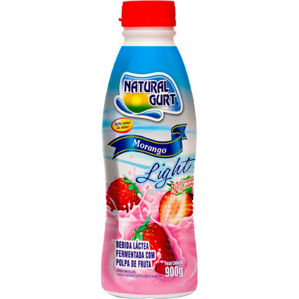 BEBIDA LACTEA NATURAL GURT MORANGO LIGHT 900G - redemix