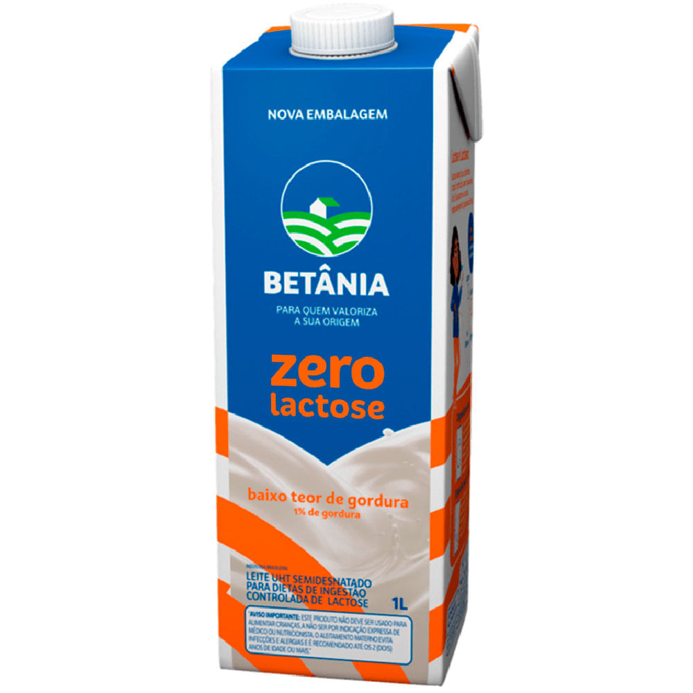 LEITE LONGA VIDA ZERO LACTOSE BETANIA 1L - redemix