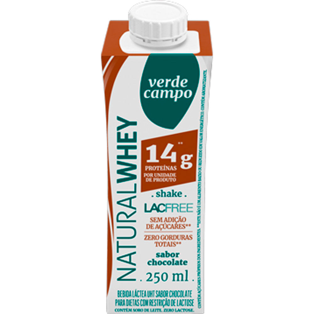 SHAKE VERDE CAMPO 14 G WHEY CHOCOLATE 250ML - redemix