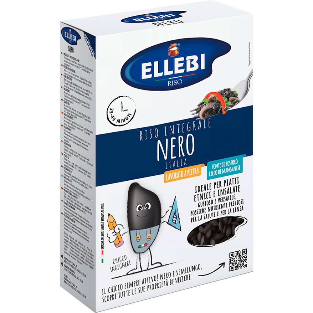 ARROZ NEGRO ITALIANO RISO ELLEBI 1KG - redemix
