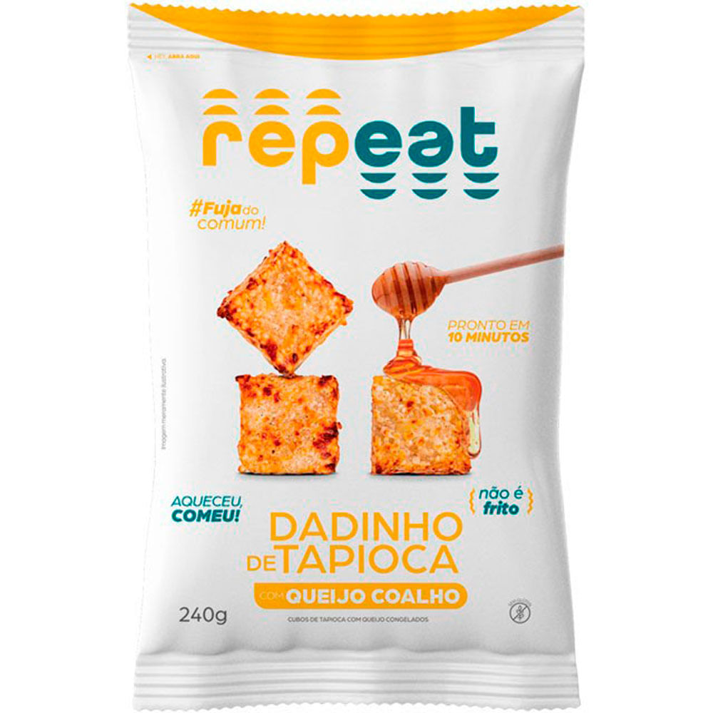 DADINHO TAPIOCA REPEAT QUEIJO COALHO 240G - redemix