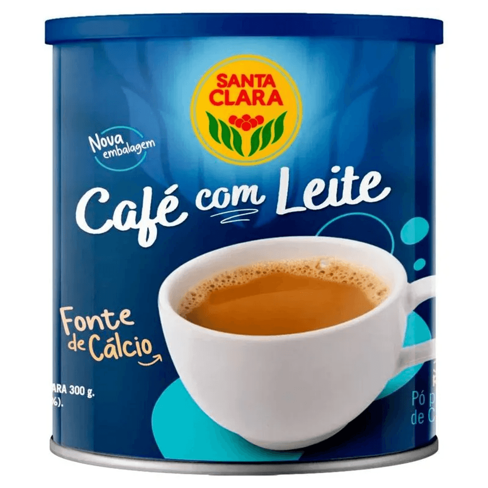 CAFE COM LEITE SANTA CLARA LATA 300G - redemix