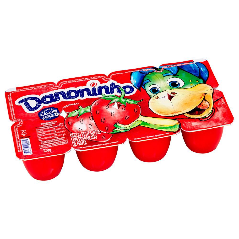 PETIT SUISSE DANONINHO MORANGO 320G - redemix