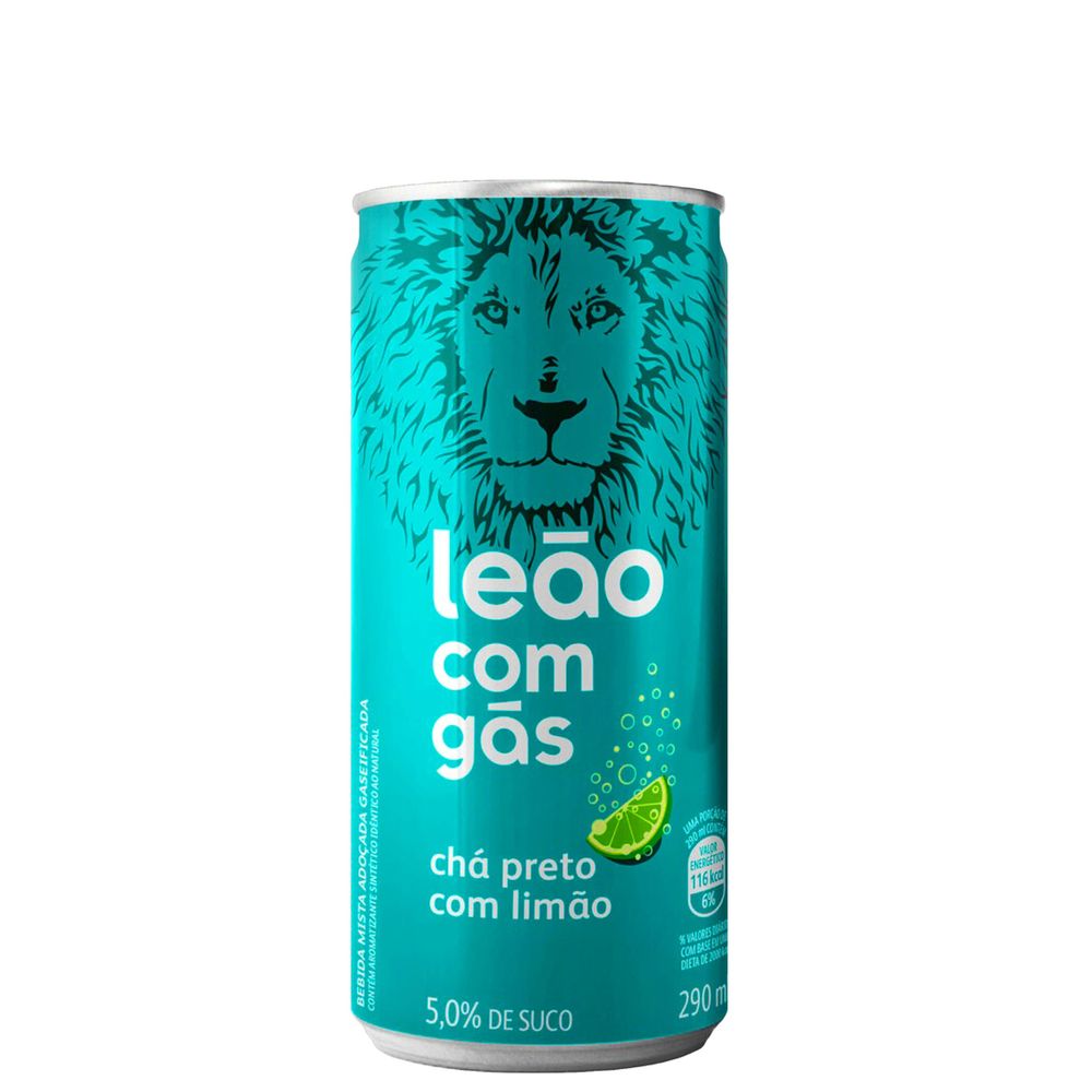 CHA LEAO ICE TEA LIMAO ZERO LATA 290ML - redemix