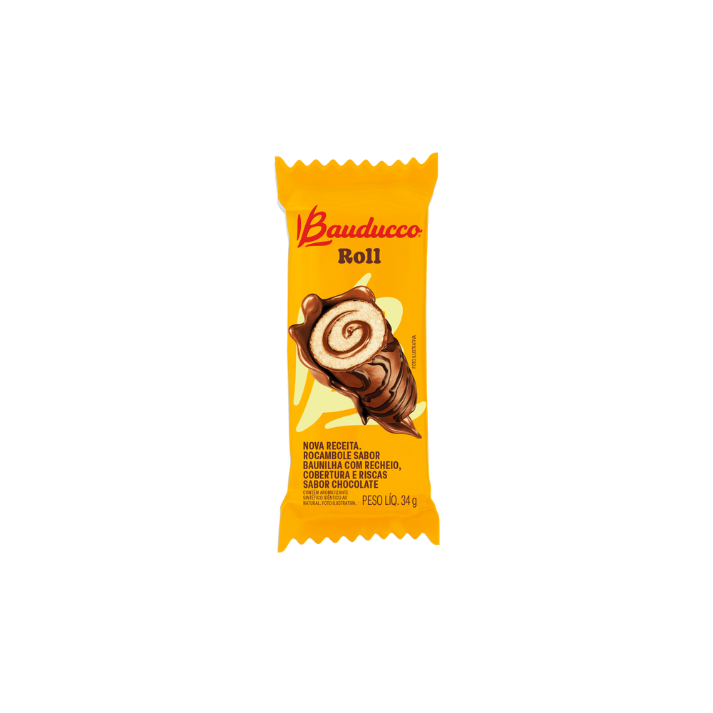 BOLINHO BAUDUCCO ROLL CHOCOLATE 34G - redemix