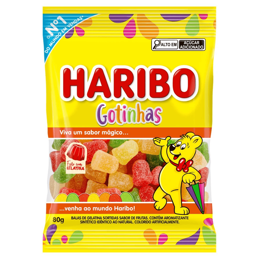 GOMA HARIBO GOTINHAS 80G - redemix