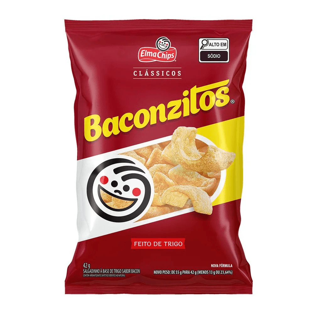 SALGADINHO ELMA CHIPS BACONZITOS 42G - redemix