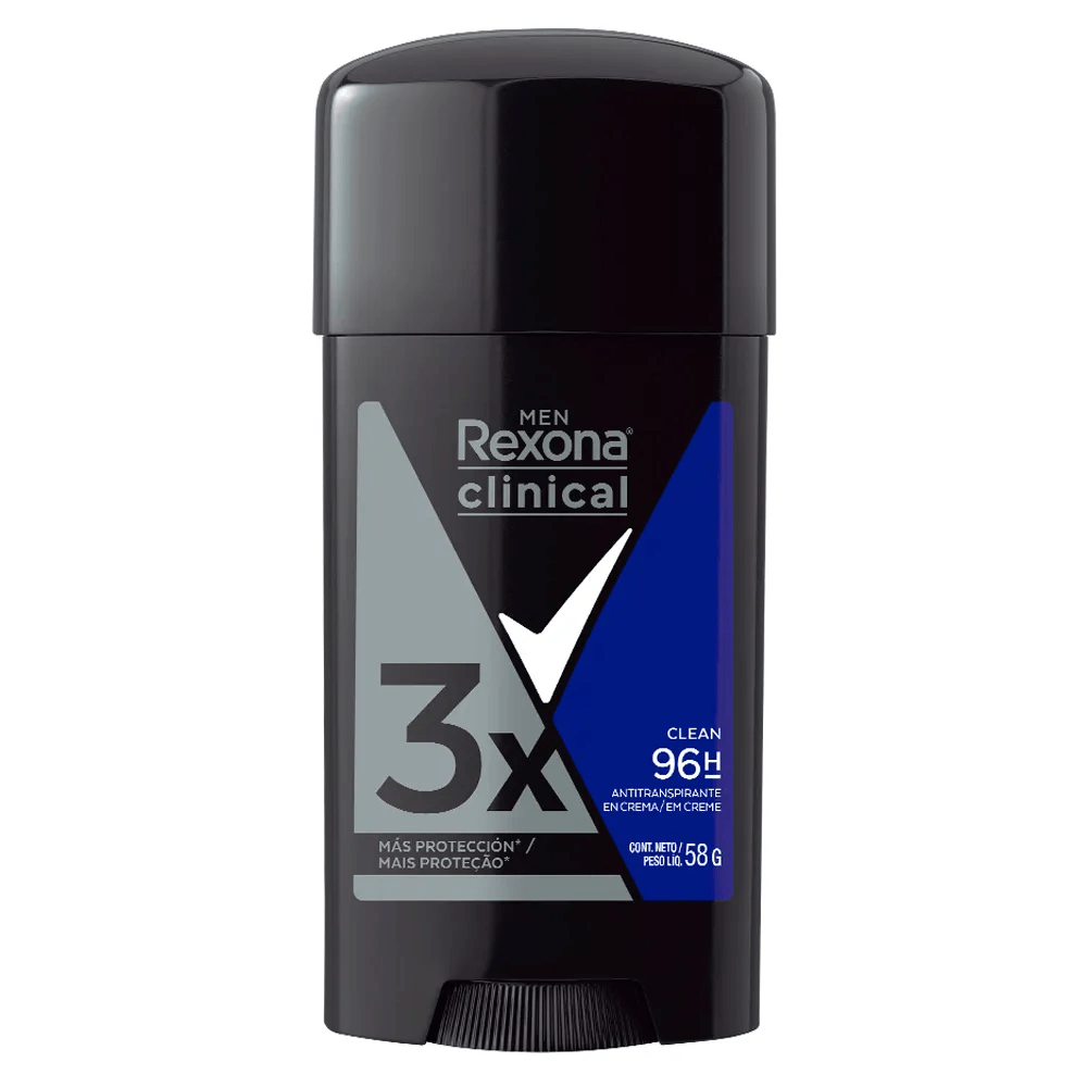 DESODORANTE CREME REXONA CLINICAL CLEAN 96H 58G - redemix