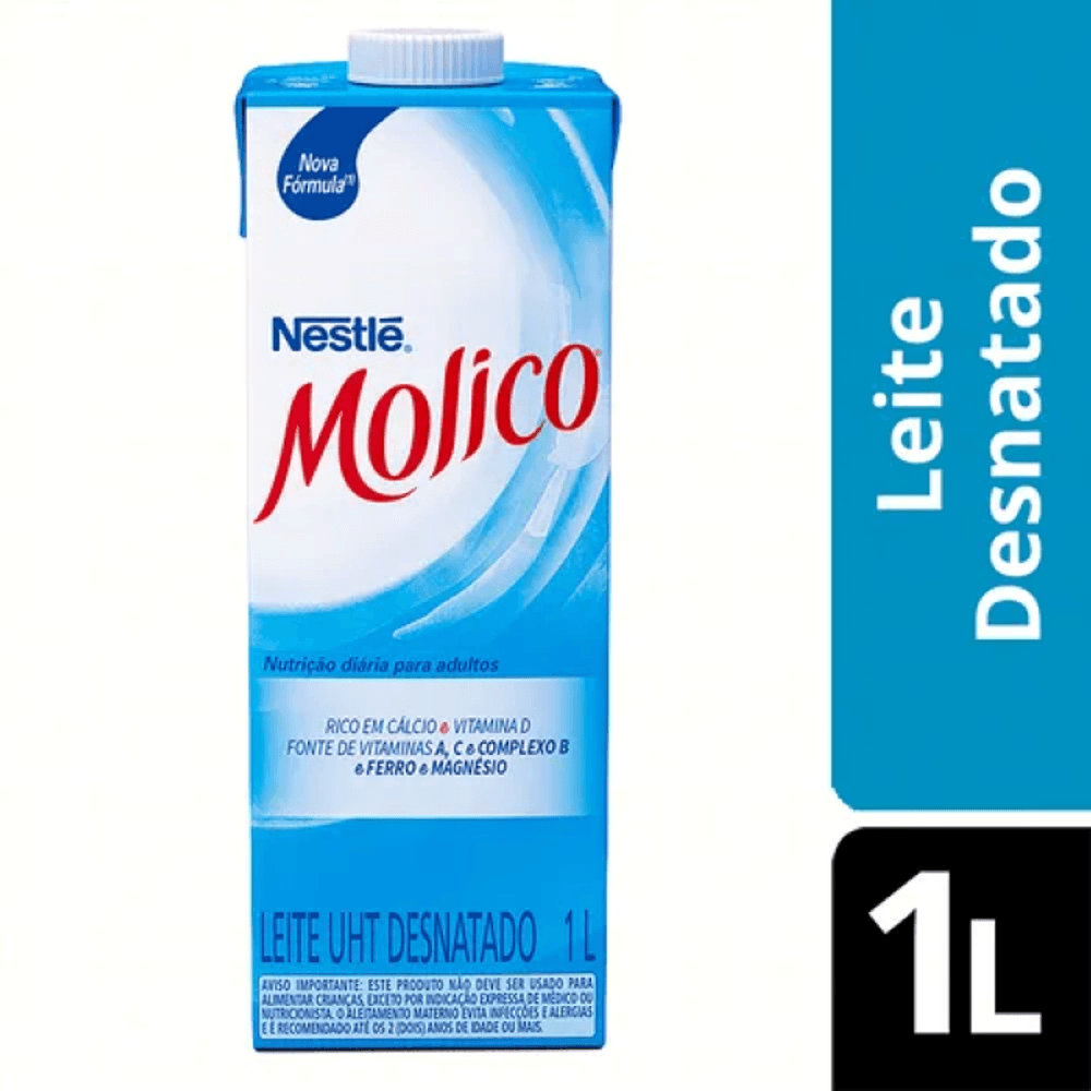 LEITE LONGA VIDA DESNATADO MOLICO 1L - redemix