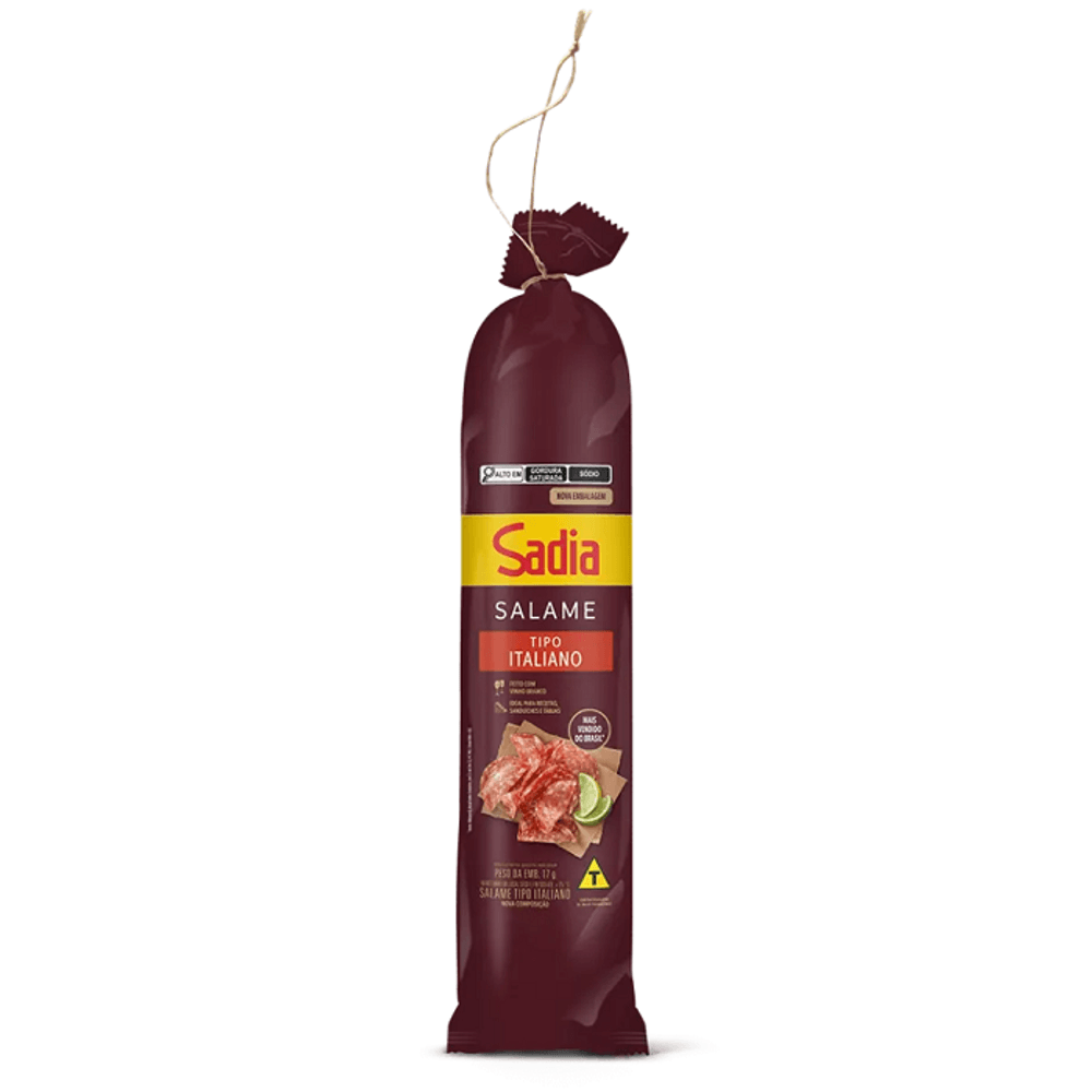 SALAME ITALIANO SADIA PECA 1 UNIDADE 800G - redemix