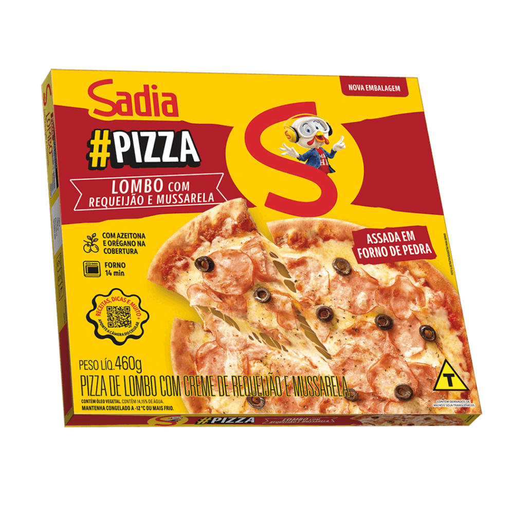 PIZZA SADIA LOMBO REQUEIJAO 460G - redemix