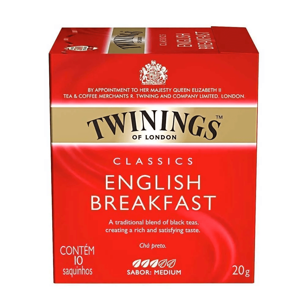 CHÁ ENGLISH BREAKFAST TWININGS CLASSICS 20G 10 UNIDADES - redemix