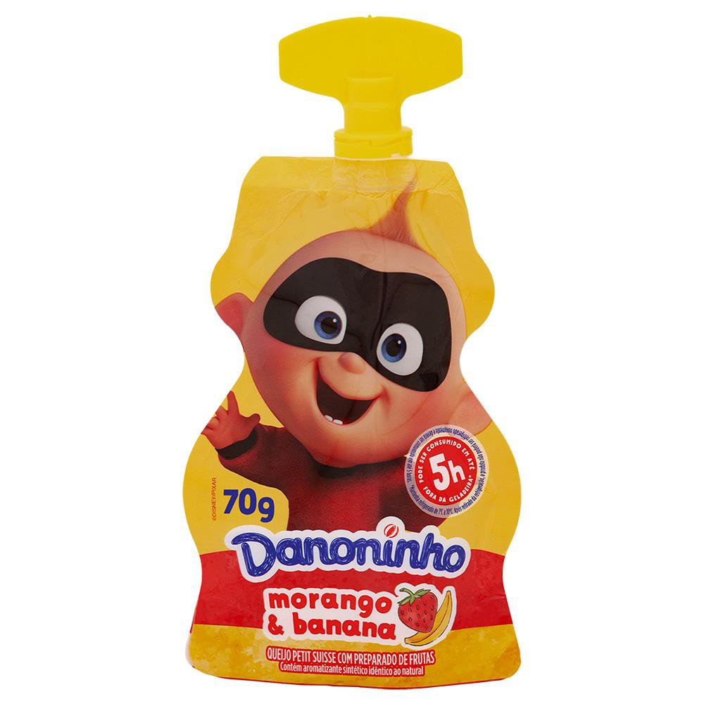 PETIT SUISSE DANONINHO MORANGO BANANA PARA LEVAR 70G - redemix