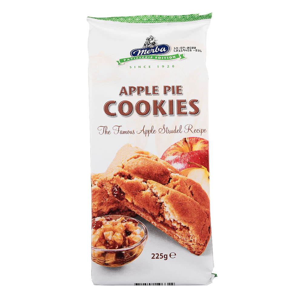 BISCOITO COOKIE MERBA TORTA DE MACA 225G - redemix
