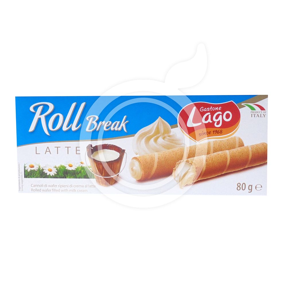 BISCOITO ITALIANO LAGO ROLL BREAK CHOCOLATE AO LEITE 80G - redemix