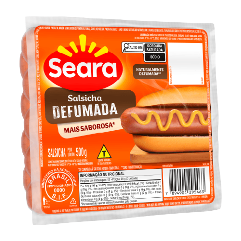SALSICHA SEARA DEFUMADA 500G - redemix