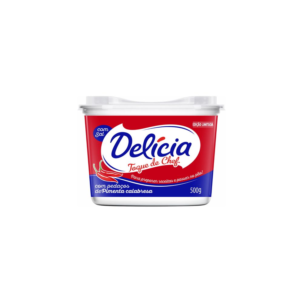 MARGARINA DELICIA TOQUE CHEF PIMENTA CALABRESA C SAL 500G - redemix
