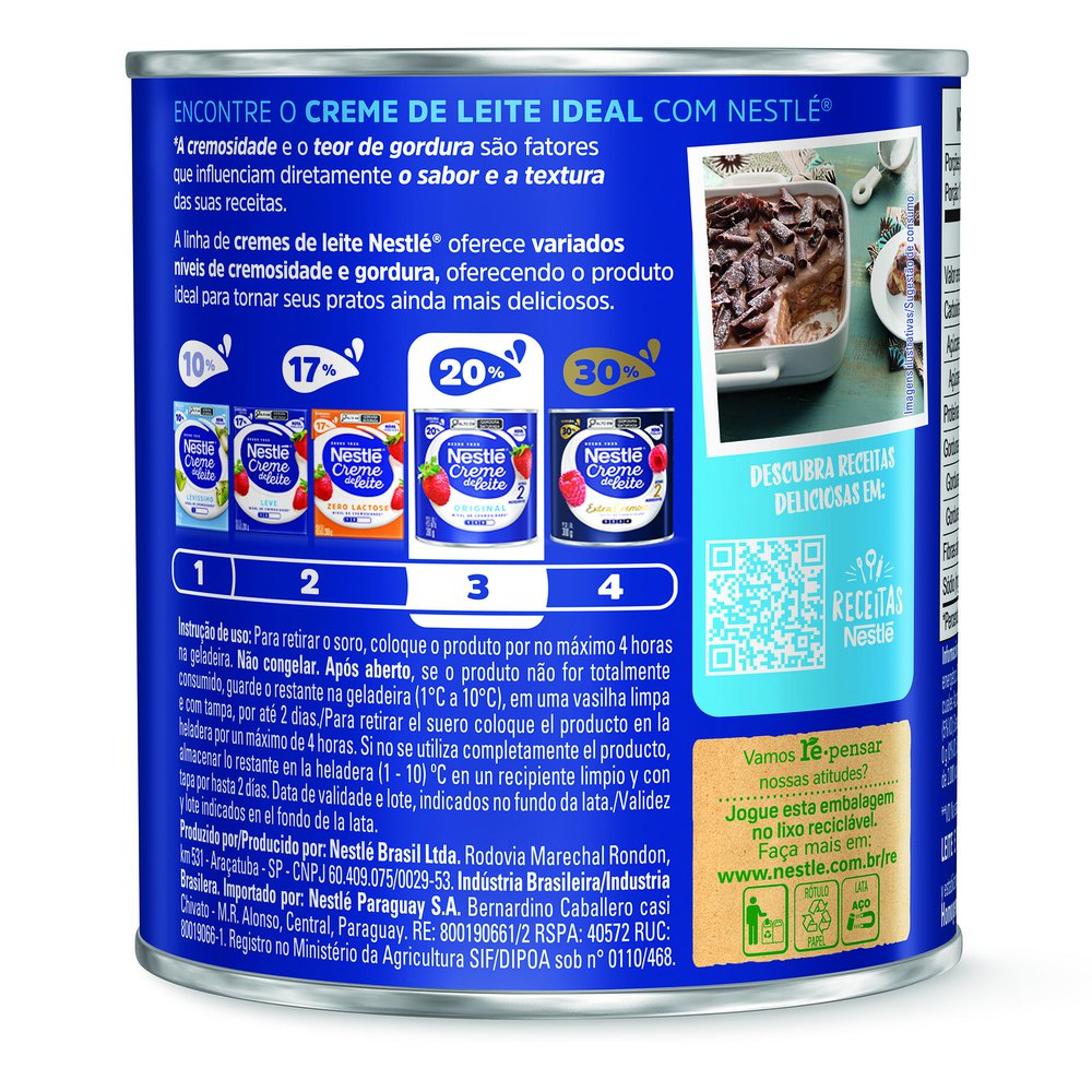 CREME DE LEITE NESTLÉ 300G - redemix