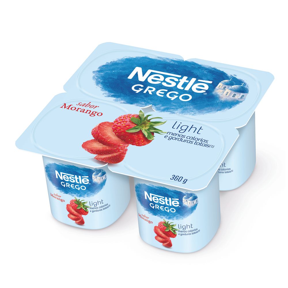 IOGURTE GREGO NESTLE MORANGO LIGHT 360G - redemix
