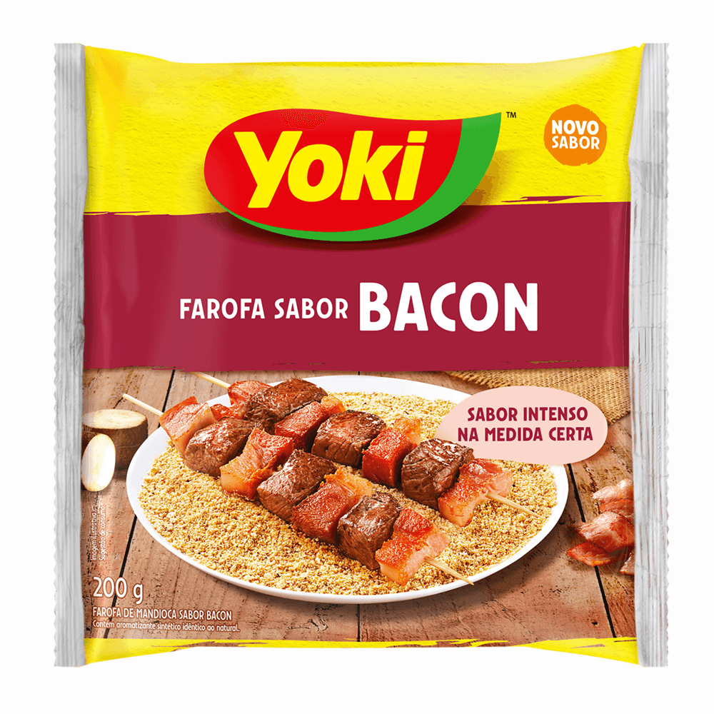 FAROFA DE MANDIOCA YOKI BACON 200G - redemix