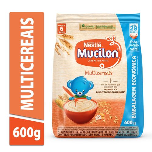 CEREAL INFANTIL NESTLÉ MUCILON MULTICEREAIS 600G - redemix