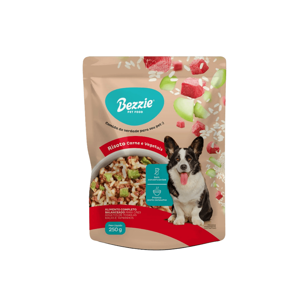RISOTO CAES BEZZIE ADULTO CARNE 180G - redemix